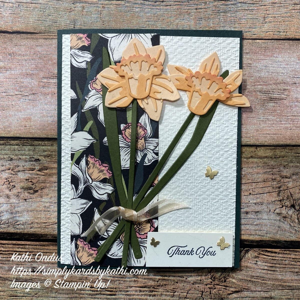 Daffodil Dies - To Make A Thank You Card - Simply Kards by Kathi